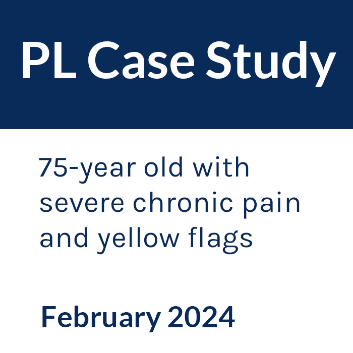 75-year old with severe chronic pain and yellow flags | February 2024 ...