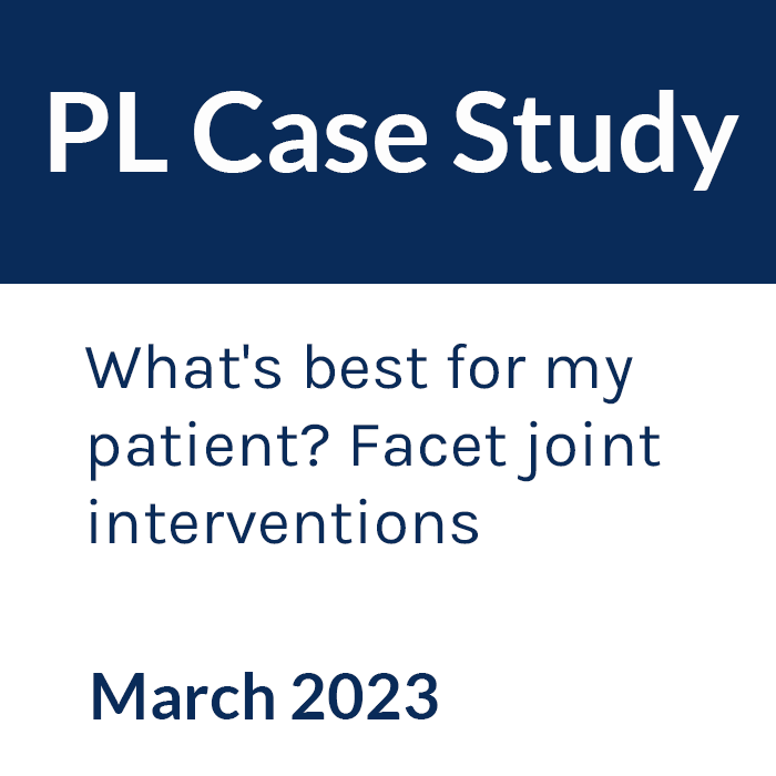 What's best for my patient? Facet joint interventions | March 2023 ...